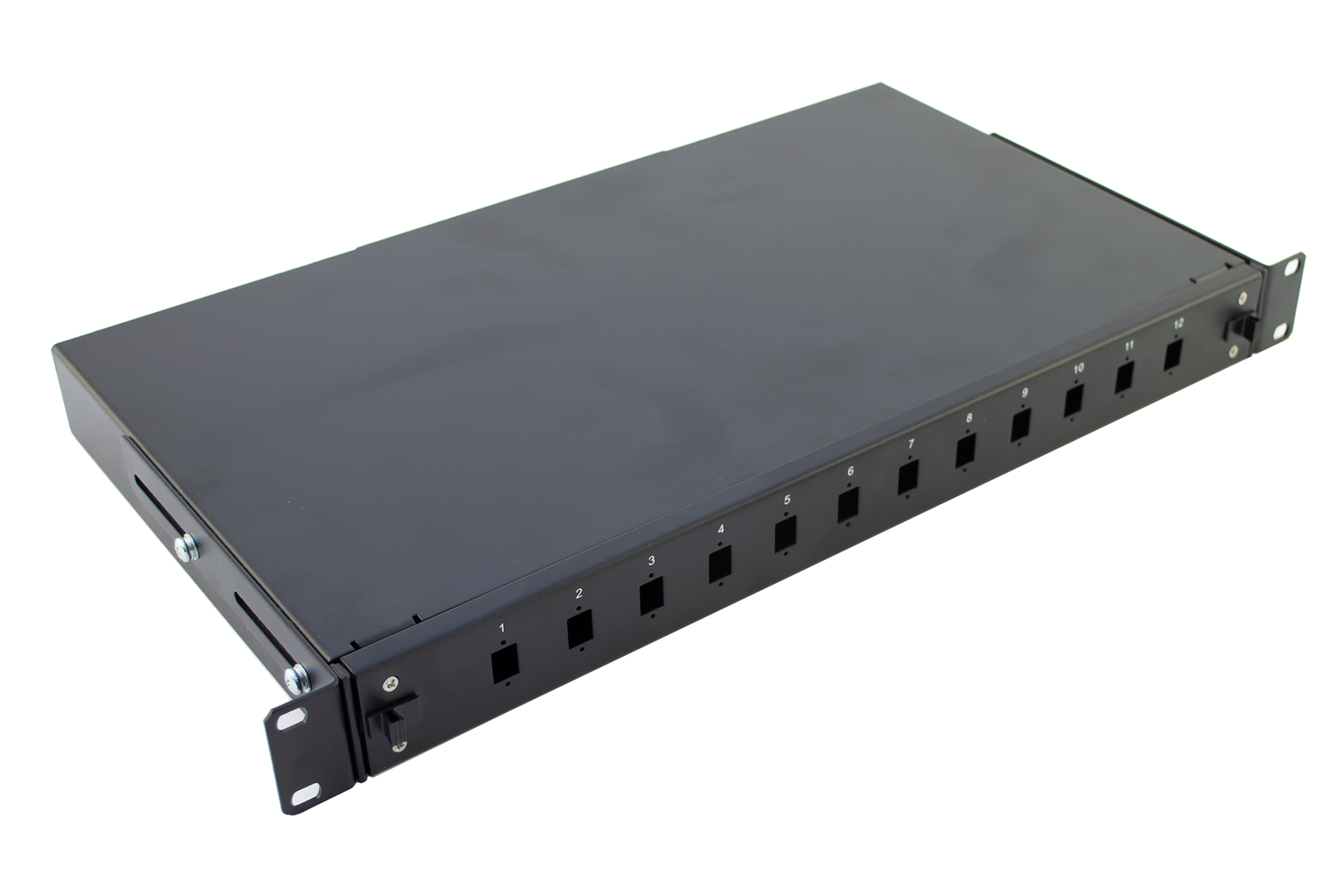 Empty 1U patch panel with LC front panel - Sylex